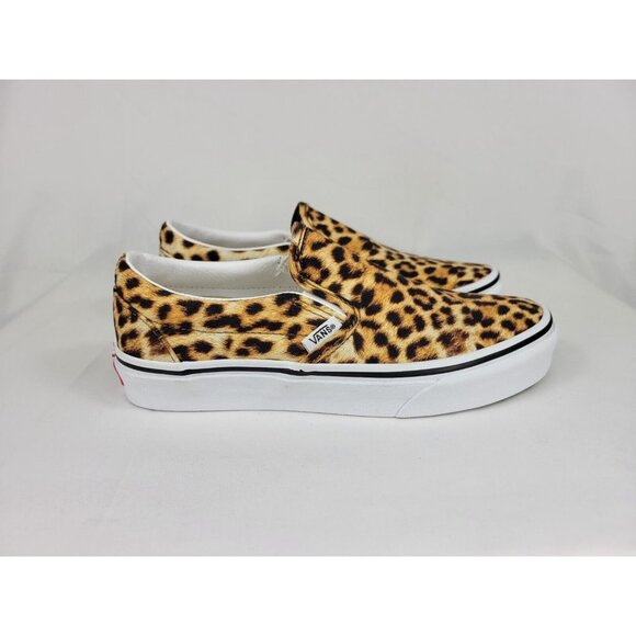 Vans | Shoes | Vans Leopard Print Classic Slip On Shoes Sneakers Women ...